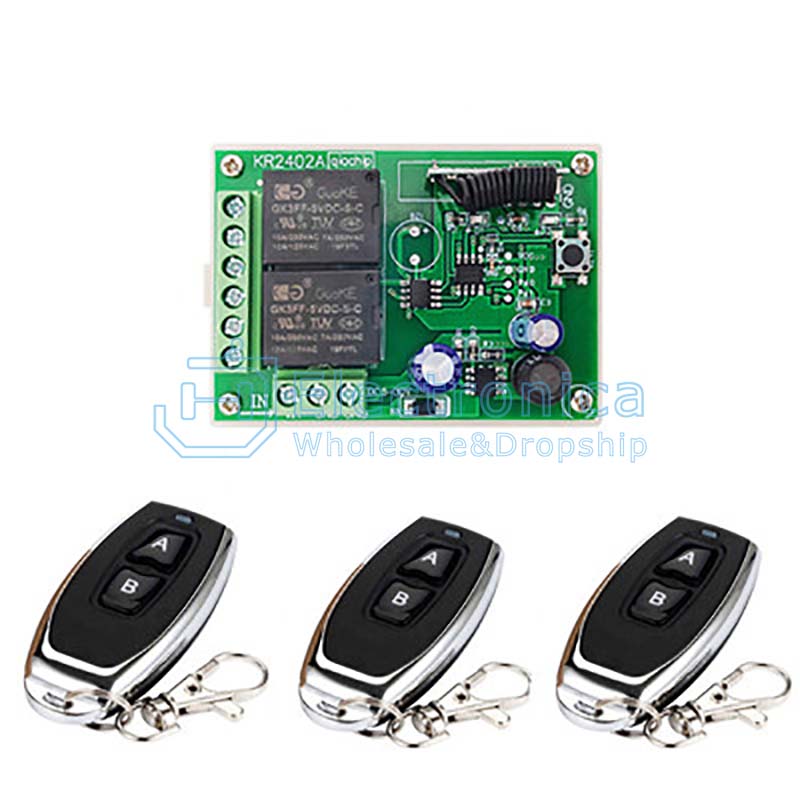 KR2402A-4 2 Channel Wireless Remote Control Switch-JH B2B Wholesale ...