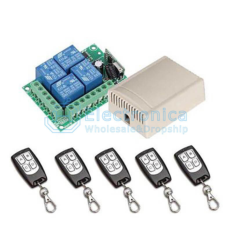 KT19-117S+KR1204-4 12V 4 Channel Remote Control Switch-JH B2B Wholesale ...