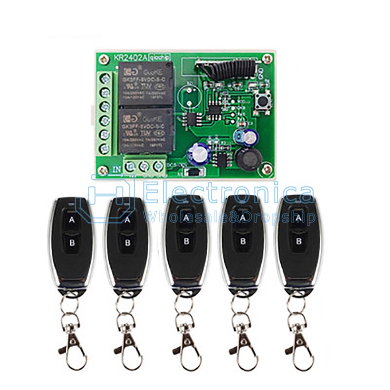 KR2402A-4 2 Channel Wireless Remote Control Switch-JH B2B Wholesale ...