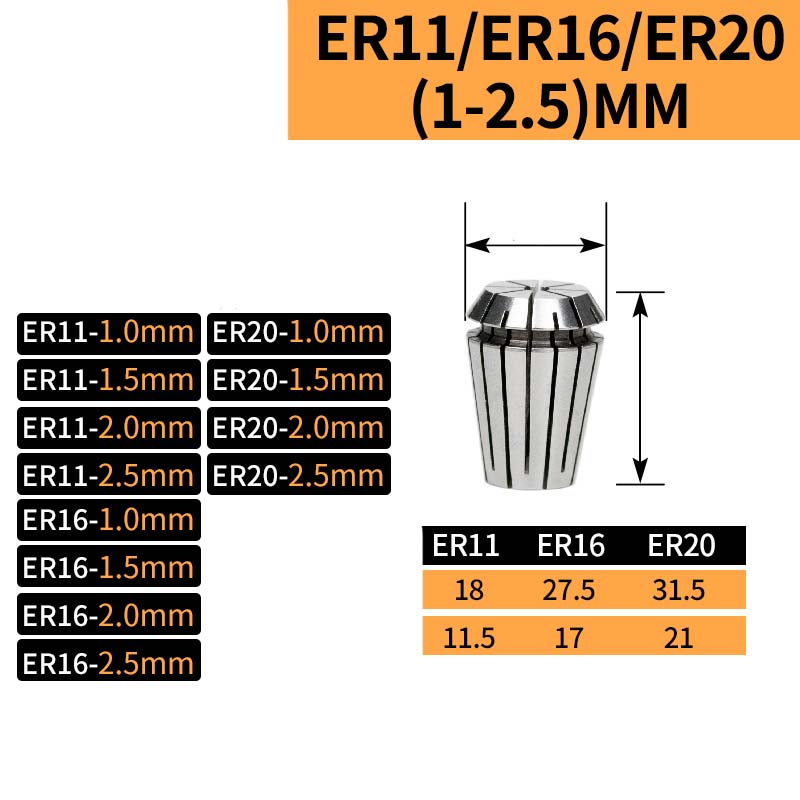 ER8/11/16/20/25/32/40/50 High Precision Collet-JH B2B Wholesale ...
