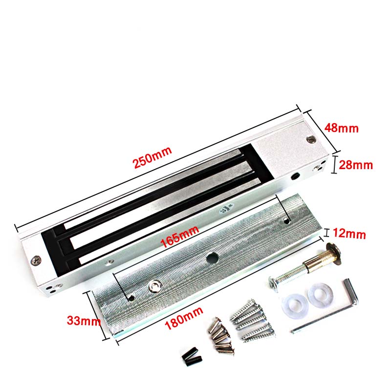 60/180/280KG Waterproof Surface Mounted/Concealed Magnetic Lock-JH B2B ...