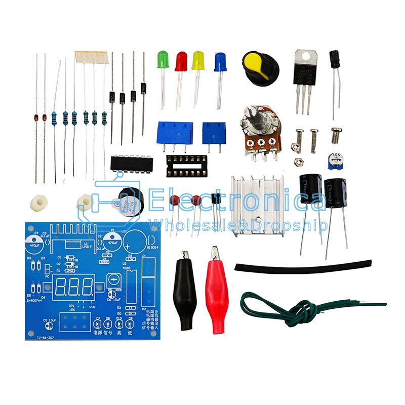 LM317 Adjustable DC Regulated Power Supply Board DIY Kit-JH B2B ...