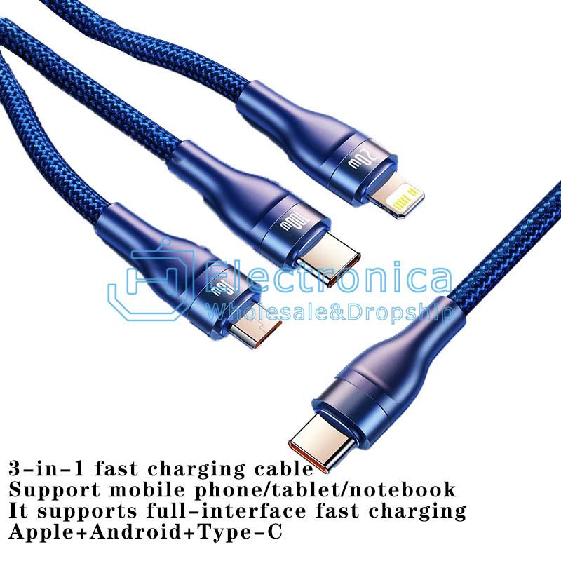 Baseus 3-in-1 Data Cable-JH B2B Wholesale&Dropship Online Store